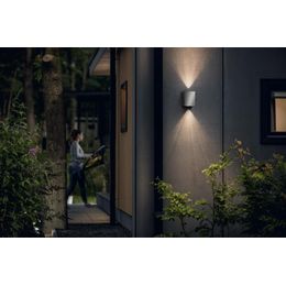 Philips Cistus Au&szlig;enwandleuchte LED Edelstahl, 2-flammig