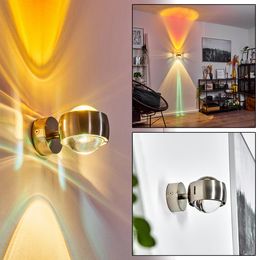 hofstein Sapri Wandleuchte Nickel-Matt, 1-flammig