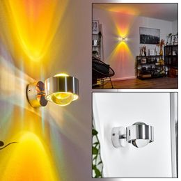 hofstein Sapri Wandleuchte Silber, 1-flammig