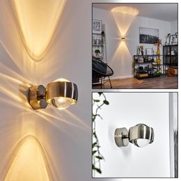hofstein Sapri Wandleuchte Nickel-Matt, 1-flammig