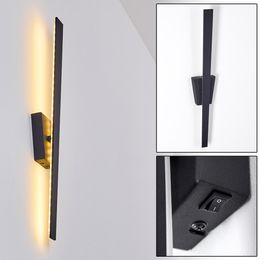 hofstein Meels Wandleuchte LED Schwarz, 1-flammig