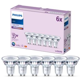 Philips Classic 6er Set LED GU10 3,5 Watt 4000 Kelvin 275 Lumen