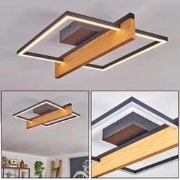 hofstein Pompu Deckenleuchte LED Naturfarben, Schwarz, 1-flammig