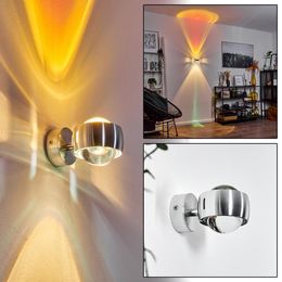 hofstein Sapri Wandleuchte Silber, 1-flammig