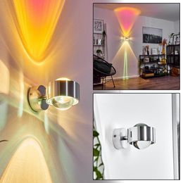 hofstein Sapri Wandleuchte Silber, 1-flammig