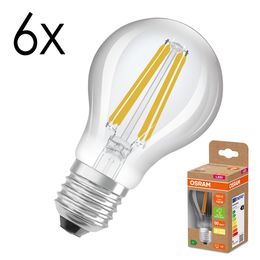 Osram LED E27 6er Set 7,2 Watt 3000 Kelvin 1521 Lumen