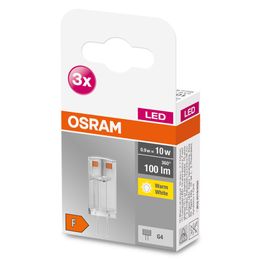 Osram LED BASE PIN 3er Set G4 0,9 Watt 2700 Kelvin 100 Lumen