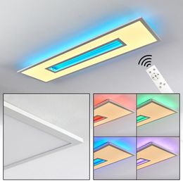 hofstein Turbala LED Panel Wei&szlig;, 1-flammig, Fernbedienung, Farbwechsler