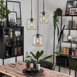hofstein Lauden H&auml;ngeleuchte Glas 20cm Klar, 3-flammig