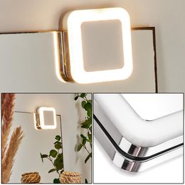 hofstein Morges Spiegelleuchte LED Chrom, Wei&szlig;, 1-flammig