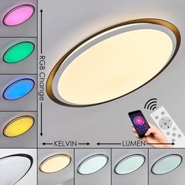 hofstein Vejle Deckenpanel LED Wei&szlig;, 2-flammig, Farbwechsler