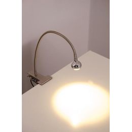 hofstein Lina Klemmleuchte LED Nickel-Matt, 1-flammig