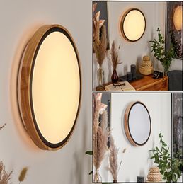 hofstein Corinto Wandleuchte LED Naturfarben, Schwarz, 1-flammig