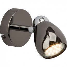 BRILLIANT LEUCHTEN Brilliant MILANO Wandleuchte LED Chrom, Schwarz, 1-flammig