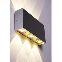 hofstein Stream Wandleuchte Aluminium, 6-flammig