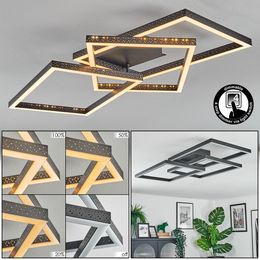 hofstein Brilo Deckenleuchte LED Schwarz, 1-flammig