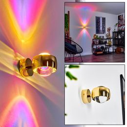hofstein Sapri Wandleuchte Gold, 1-flammig