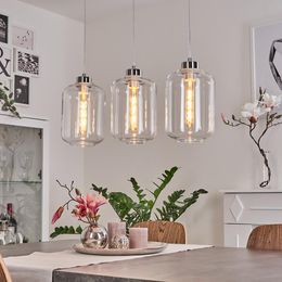 hofstein Chiedent Pendelleuchte Chrom, 3-flammig