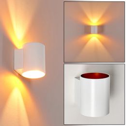 hofstein Letsbo Wandleuchte Gold, Weiß, 1-flammig