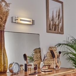 hofstein Morges Spiegelleuchte LED Chrom, Wei&szlig;, 1-flammig