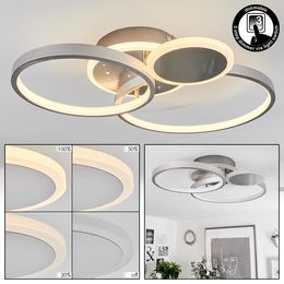 hofstein Tagsdorff Deckenleuchte LED Chrom, Nickel-Matt, 1-flammig