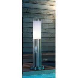 Globo BOSTON Au&szlig;enlampe Edelstahl, Wei&szlig;, 1-flammig