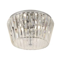 Searchlight TIARA Deckenleuchte Chrom, Transparent, Klar, 3-flammig