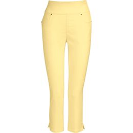 CR&Eacute;ATION L Damen Stretch-Hose in Wadenl&auml;nge vanillegelb Gr&ouml;&szlig;e 36