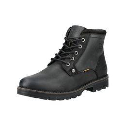 Schnürstiefelette Camel Active "Camel Active Stiefelette Leder", Herren, Gr. 40, schwarz, Leder, Schuhe