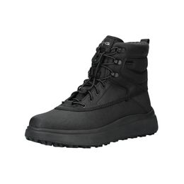 Schnürstiefelette Geox "Geox Stiefelette Leder/Textil", Herren, Gr. 40, schwarz, Leder, Textil, Schuhe
