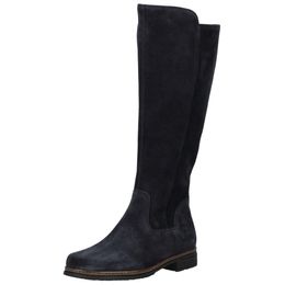 Stiefel Gabor "Gabor Stiefel Veloursleder", Damen, Gr. 41, pazifik, Veloursleder, Schuhe Stiefel