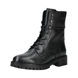 Schn&uuml;rstiefelette Geox "Geox Stiefelette Leder", Damen, Gr. 37, schwarz, Leder, Schuhe Schn&uuml;rstiefelette