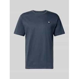 Wood Wood T-Shirt mit Label-Stitching und Rundhalsausschnitt