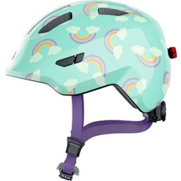 Abus Smiley 3.0 Led Helm M&auml;dchen - blau - Gr. 45-50