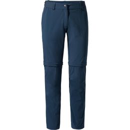 Vaude Farley Stretch Zo Ii Zipphose Damen - blau - Gr. 38 - Polyamid/Elastan