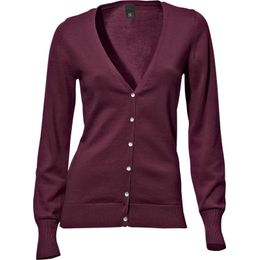Heine Damen Feinstrickjacke im Cardigan-Style bordeaux Gr&ouml;&szlig;e 38