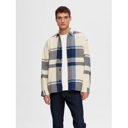 Selected Jacke Herren Gr&ouml;&szlig;e XL beige / blau / nachtblau