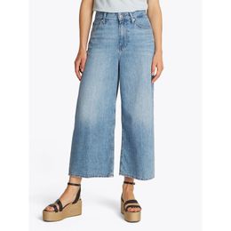 Tommy Hilfiger Weite Jeans »Wide Leg High Waist« mit Logo-Badge, in blauer Waschung Sia 26 - N-Gr N-Gr 26 Weite Beinform für einen lässigen und...