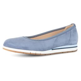 Gabor Ballerina »FLORENZ«, Keilabsatz, Schupfschuh, Komfortschuh in Schuhweite G (=weit) jeansblau 35 35 Ballerina mit komfortablem Elastikeinfass...