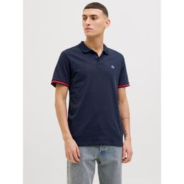 Jack & Jones JACK & JONES Poloshirt »JJEJERSEY LOGO POLO SS SN« mit Logo Stickerei Sky Captain Detail:Play XXL XXL Polo mit Knopfleiste von Jack & Jones