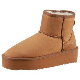 Dockers by Gerli Winterboots mit Warmfutter hellbraun 37 37 Kuscheliger Boots zum Schlupfen