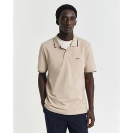 Gant Poloshirt »TIPPING SS PIQUE POLO« DRY SAND 4XL 4XL 2-Knopf-Form am Ausschnitt: praktisch und stilvoll