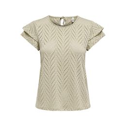 Only Kurzarmshirt »ONLSMILLA S/S O-NECK FRILL TOP JRS« Elm Detail:Boho S (36) S (36) Top von Only