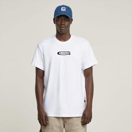G-Star Raw G-STAR T-Shirt »Old Skool Logo« mit Frontprint white L L T-Shirt von G-STAR