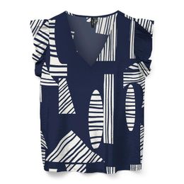 Véro Moda VERO MODA Blusentop »VMJOSIE SL V-NECK TOP WVN GA« Navy Blazer AOP:Mia M M Blusentop von Vero Moda