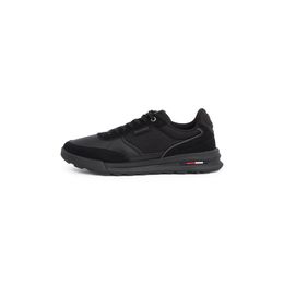 Tommy Hilfiger Sneaker »RETRO RUNNER MIX RWB«, Freizeitschuh, Halbschuh, Schnürschuh mit gepolstertem Schaftrand schwarz 43 43 Keilsneaker mit...