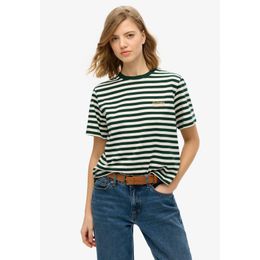 Superdry Kurzarmshirt »COUNTRY CLUB PLAIN T-SHIRT« Green Stripe XL XL Cooles Shirt von Superdry