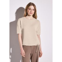 Street One Sweatshirt mit Tunnelzug am Saum cotton beige 46 46 T-Shirt von Street One