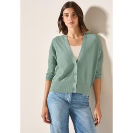 Cecil Cardigan mit Struktur und Knopfleiste matcha green S (38) S (38) Sommerliche Strickjacke von Cecil