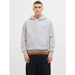 Jack & Jones JACK & JONES Kapuzensweatshirt »JORISLINGTON BACK SWEAT HOOD SN« White Melange M M Sweater von Jack & Jones